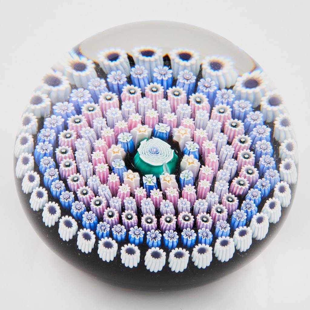 John Deacons Paperweight Clichy Rose Concentric c2010