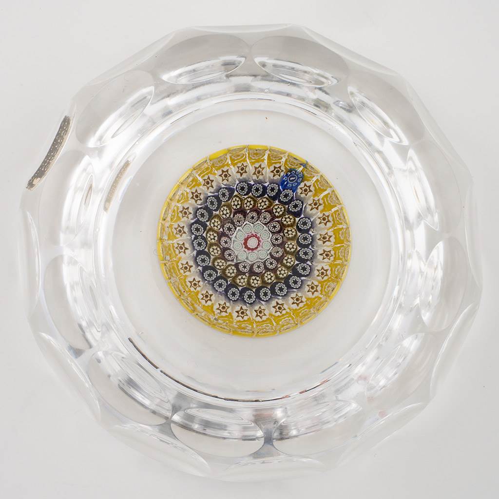 A Whitefriars Glass Millefiori Pin Dish 1979