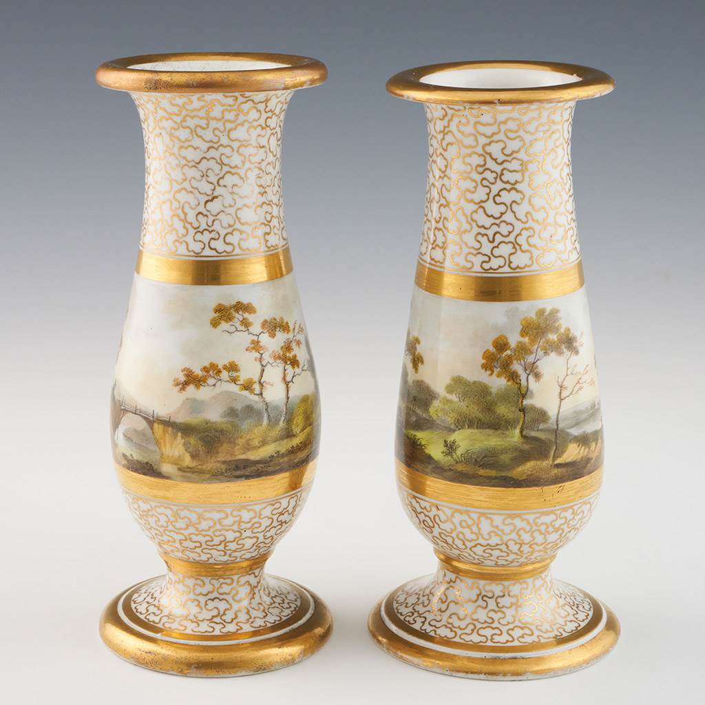 Pair of Chamberlain’s Worcester Vases c1810