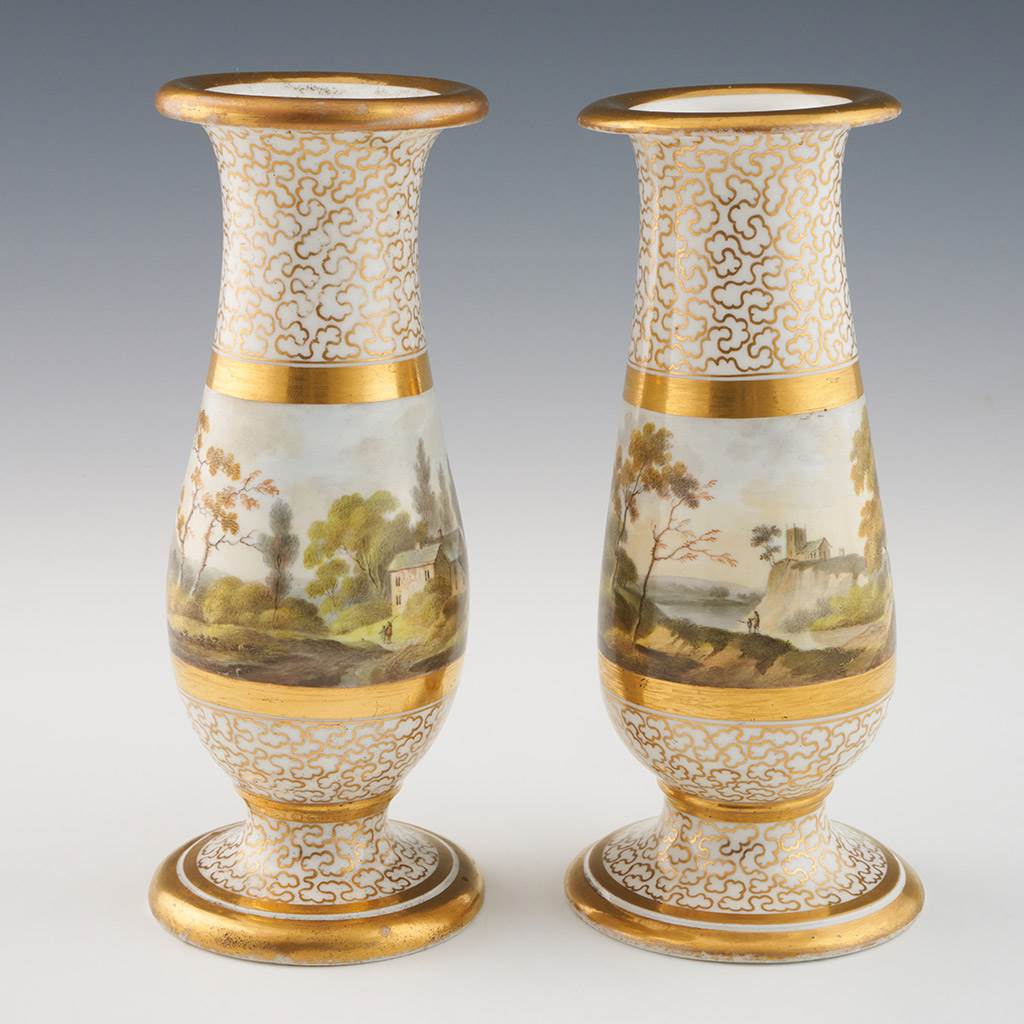 Pair of Chamberlain’s Worcester Vases c1810