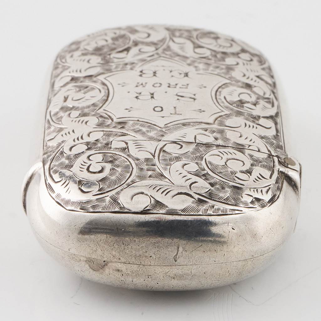 Sterling Silver Vesta Case Birmingham 1886