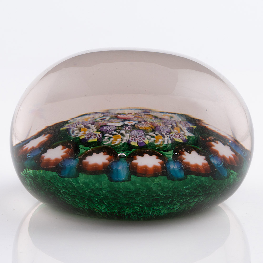 Paul Ysart Paperweight With Concentric Closepack Millefiori c1950