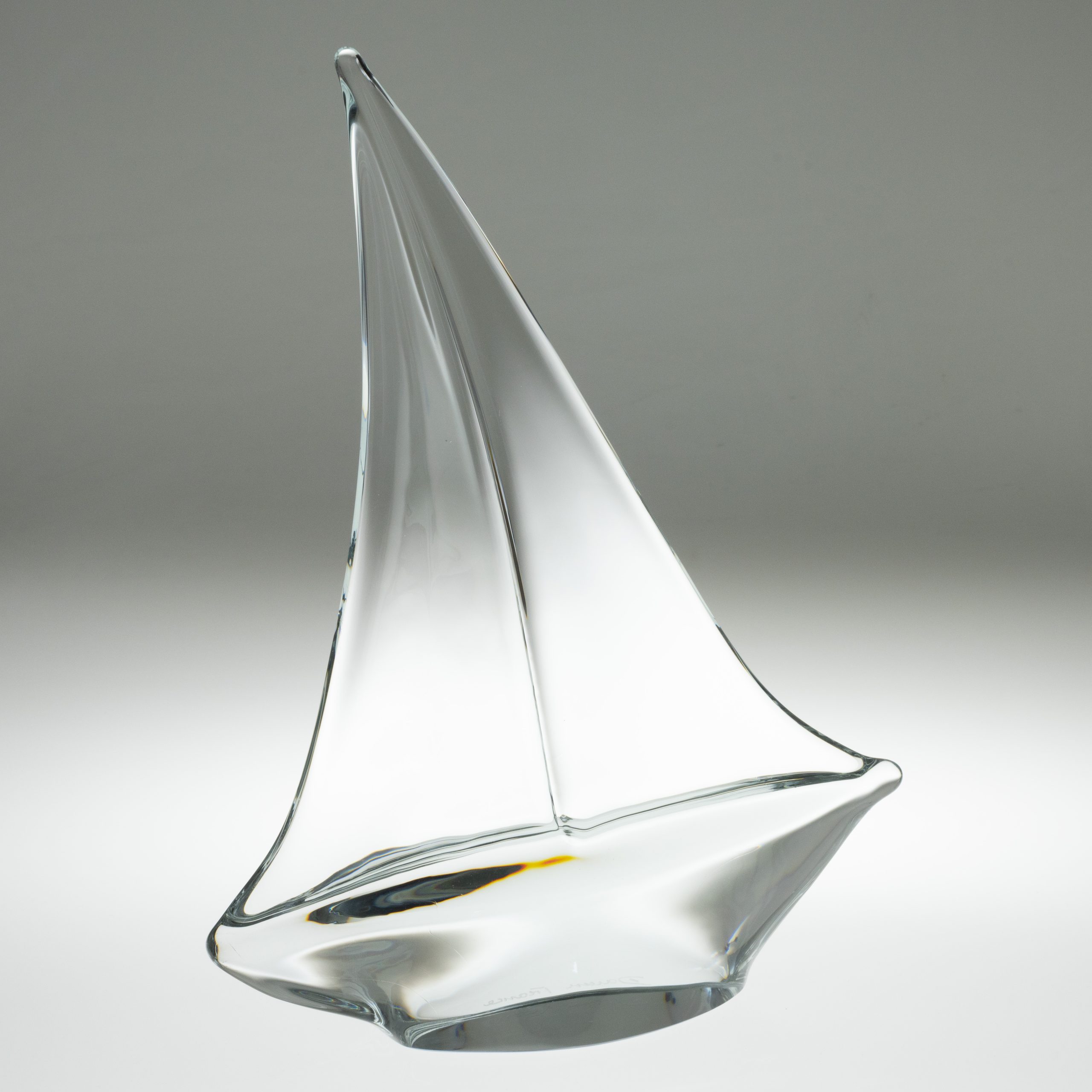 Daum Nancy Sailboat Glass Sculpture 20th Century