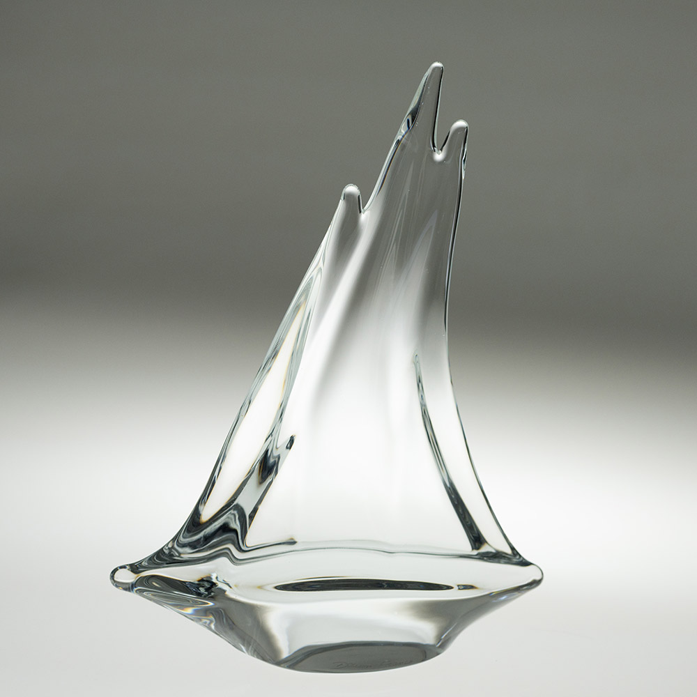 Daum Nancy Sailboat Glass Sculpture 20th Century