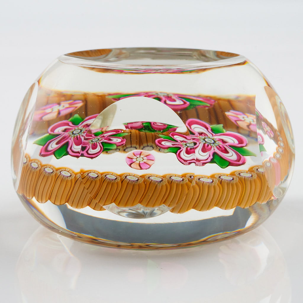 Perthshire Paperweight Faceted Primroses Millefiori 1985B