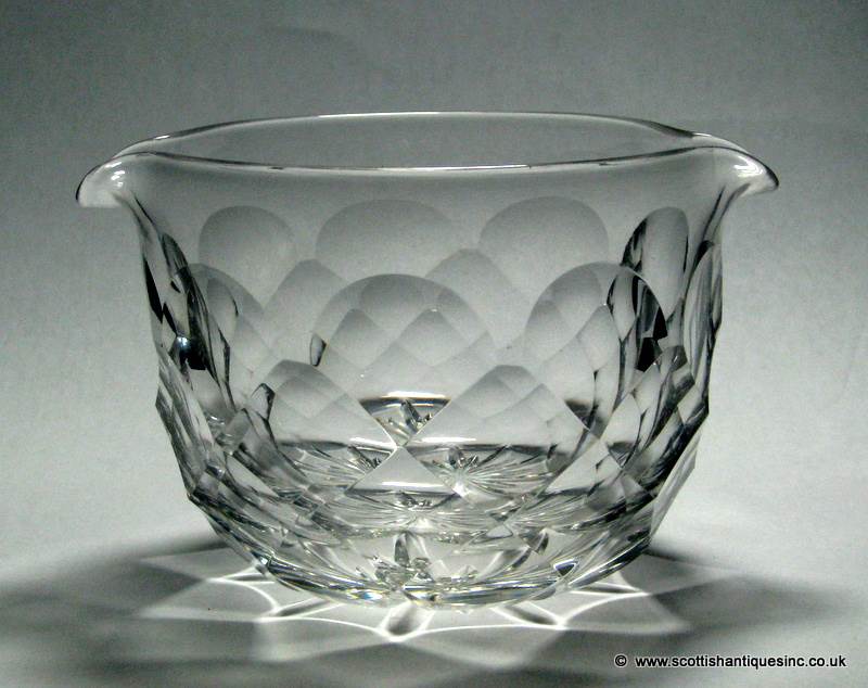SOLD – Eight Georgian Regency Facet Cut Glass Wine Rinser Bowl c1820