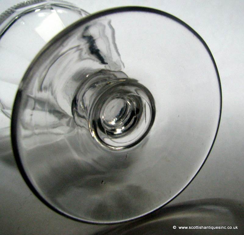 Regency Irish Blaze cut dram glass c1820