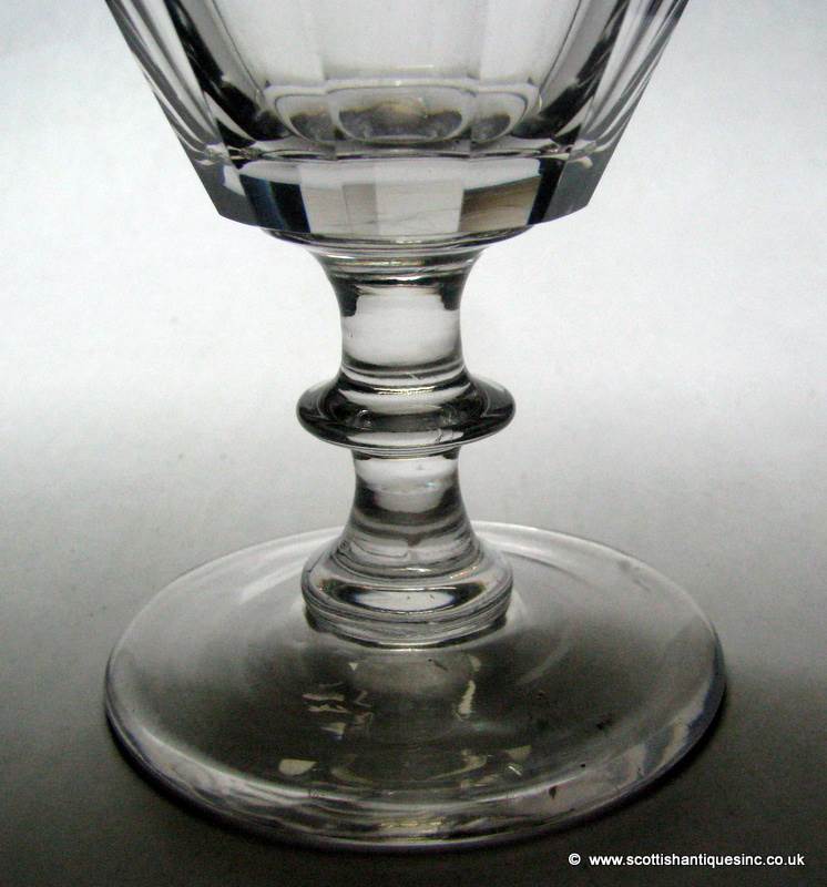 Regency Irish Blaze cut dram glass c1820