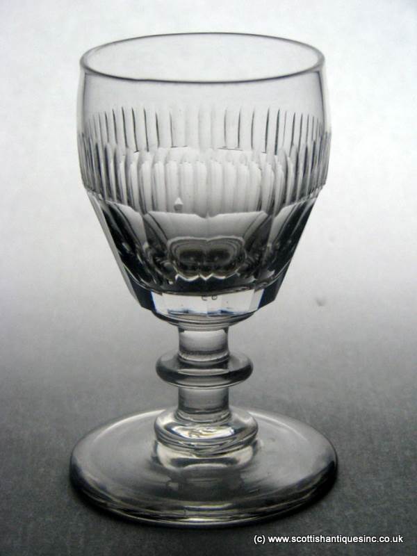 SOLD – Georgian Irish Cut Port Glass c1820