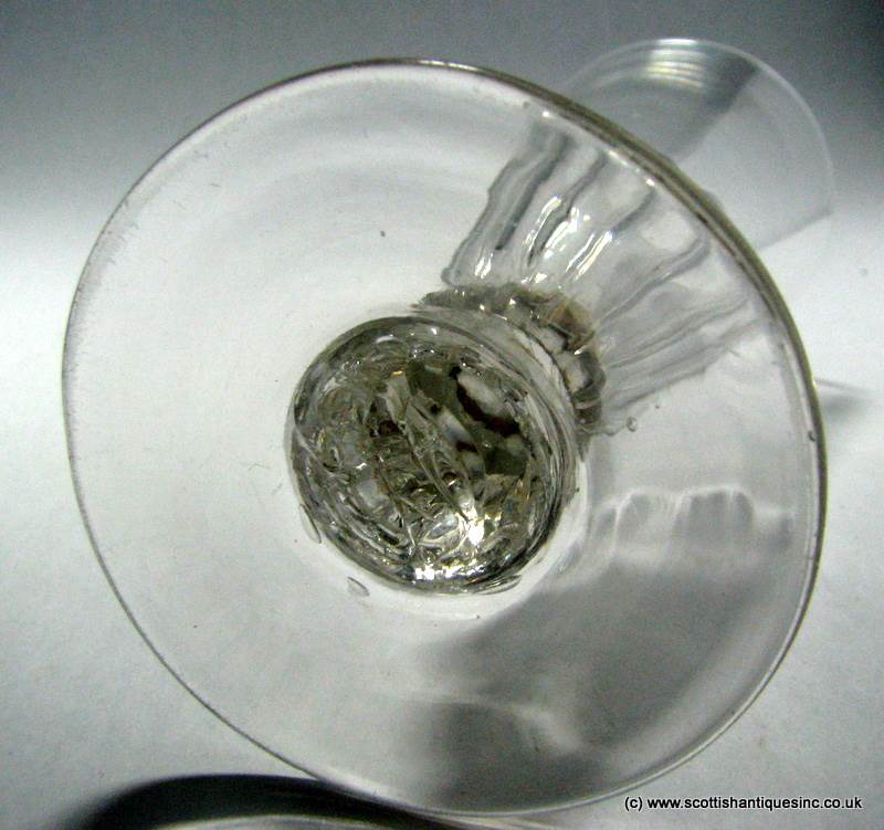 SOLD – Georgian Petal Moulded Dwarf Ale Glass c1760
