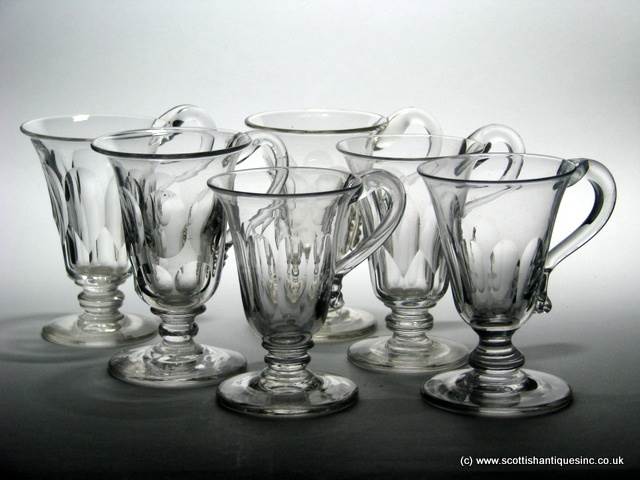SOLD – Six Regency Custard Cup Glasses c1820