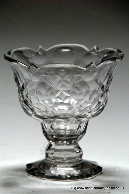 SOLD- Regency Cut Bonnet Glass c1800
