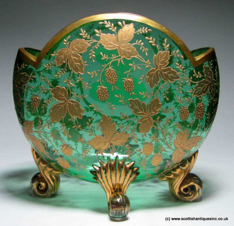 SOLD – Moser Enamelled & Gilded Glass Pillow Vase - 18th century ...