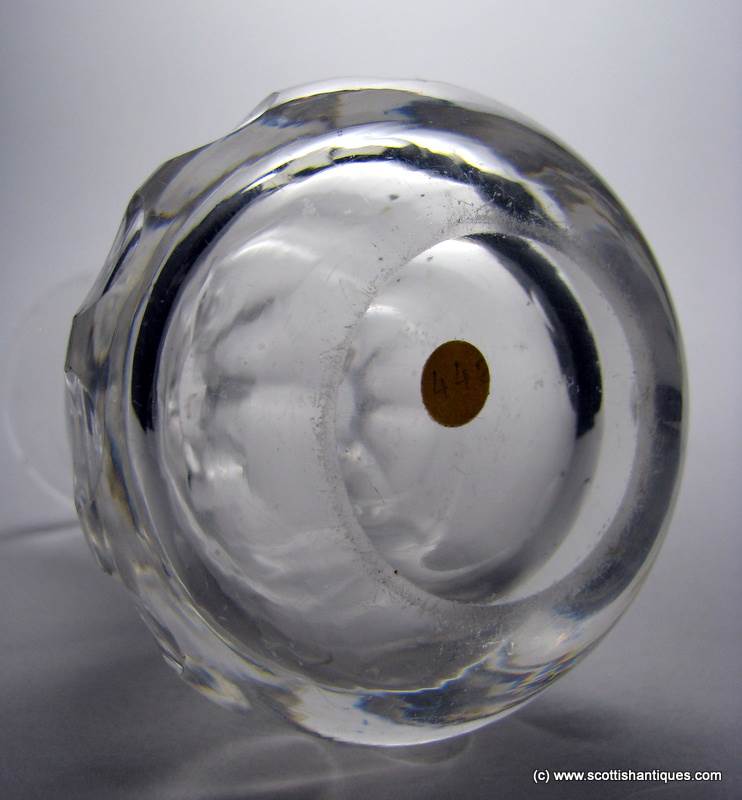 Victorian James Couper & Sons Glass Gill Whisky Measure 1868