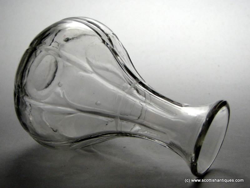 SOLD – Victorian Moulded Glass Gill Whiskey Measure c1880