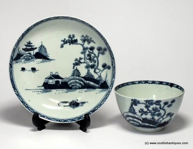Liverpool Tea Bowl and Saucer c1765