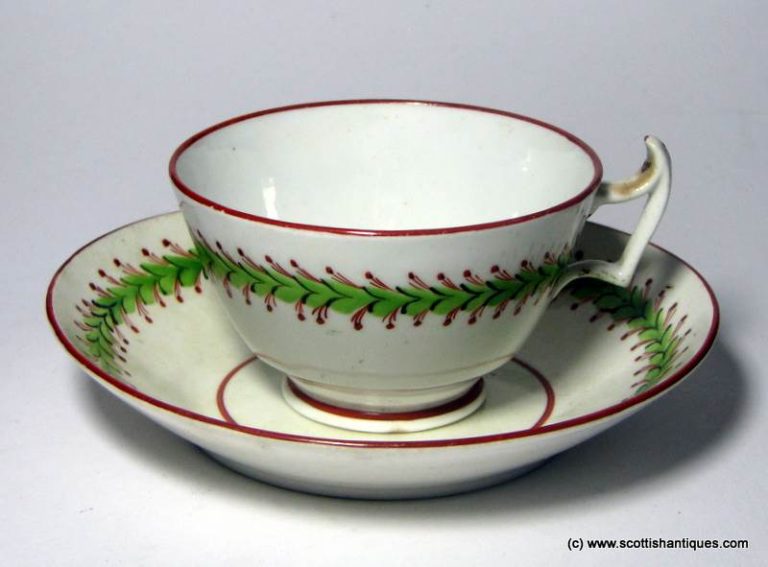 New Hall Teacup & Saucer c1820