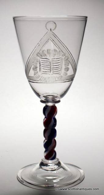Masonic Engraved Goblet c1900