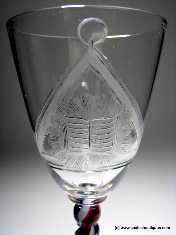 Masonic Engraved Goblet c1900