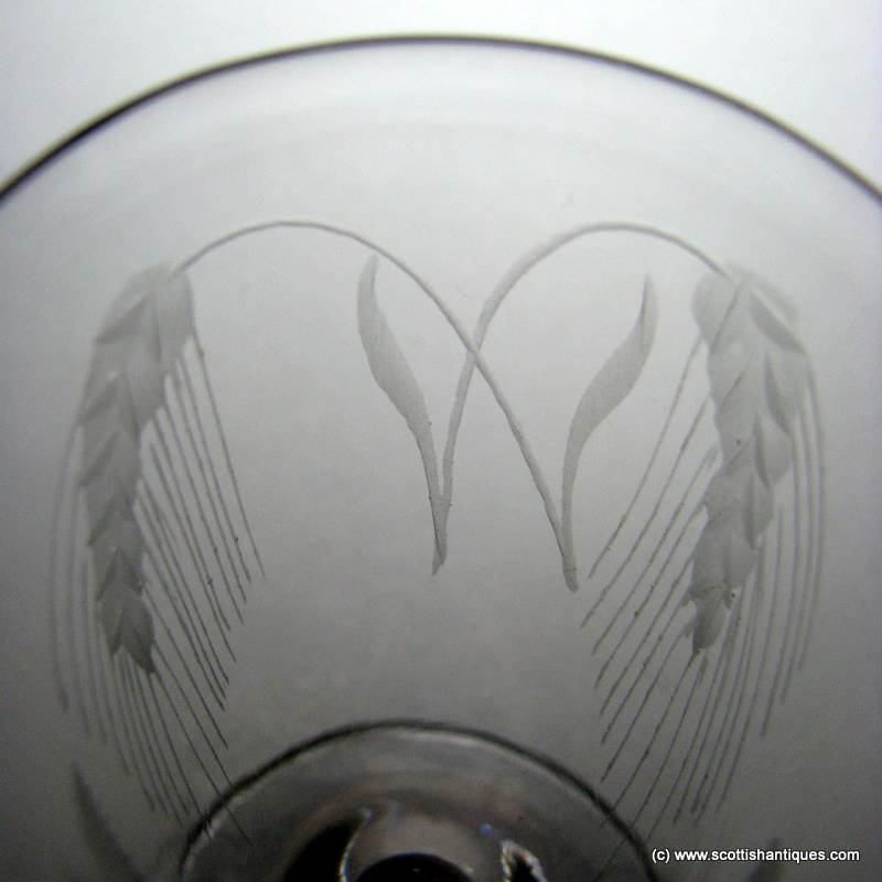 Engraved Georgian Dwarf Ale Glass c1760 - 18th century Georgian glass ...