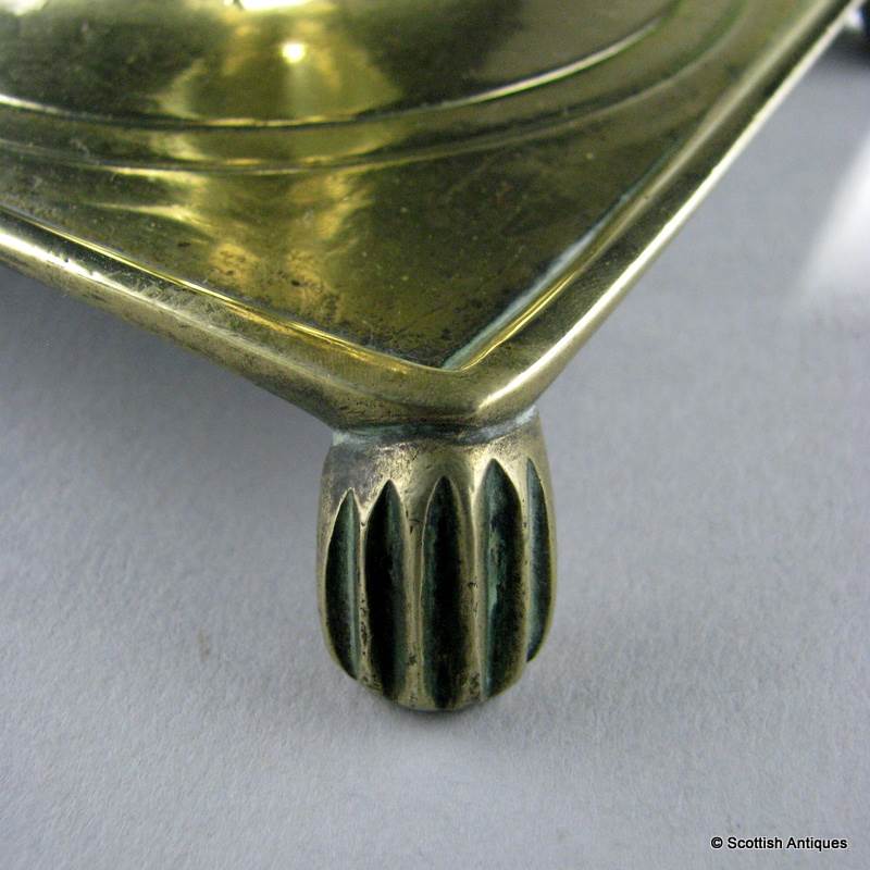 Pair of Early Spanish Brass Candlesticks c1700