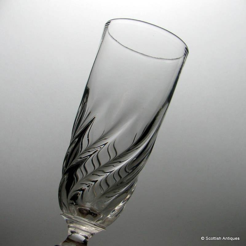 Pair of Tall Victorian Sunderland Ale Glasses c1870