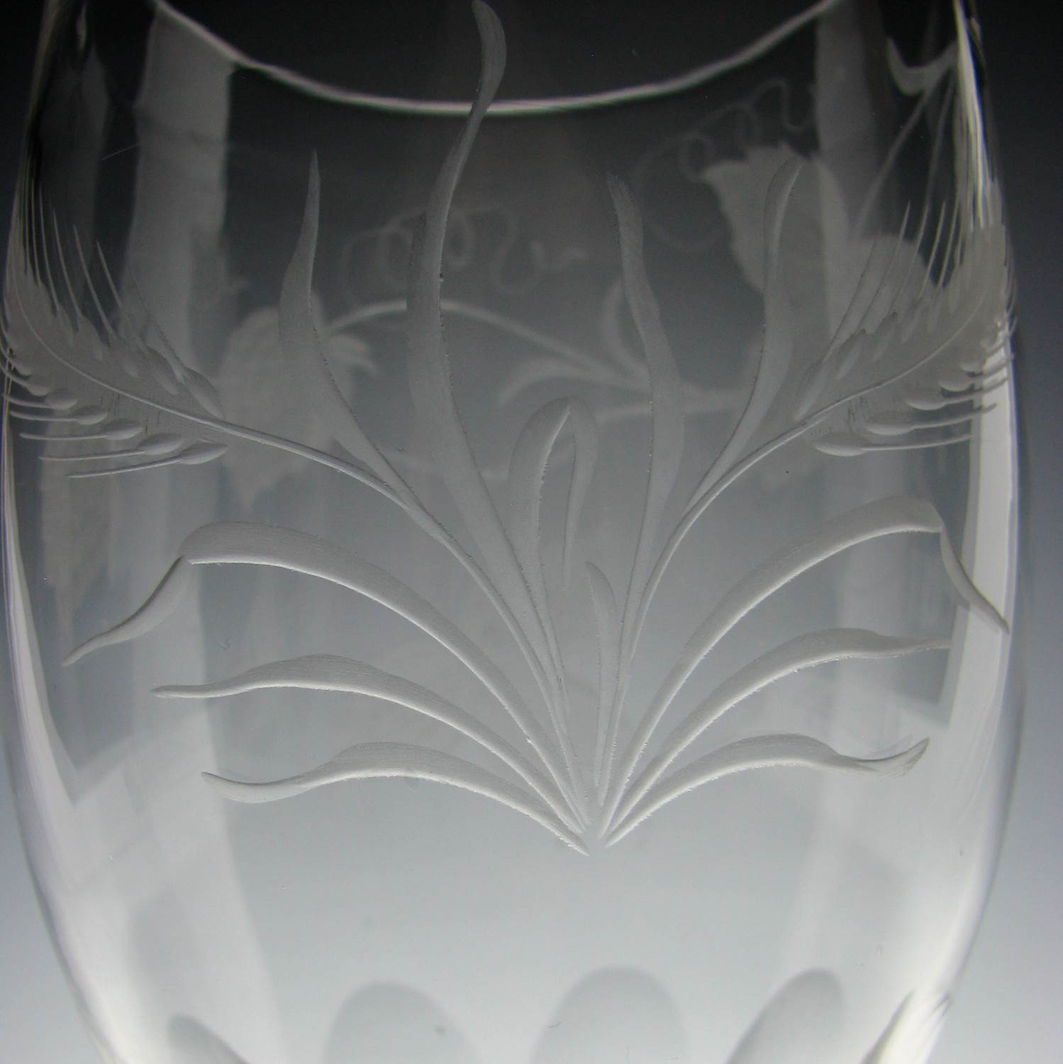 Engraved Victorian Quart Ale Glass c1890