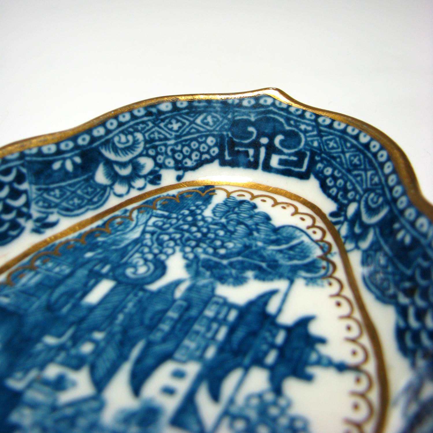 Caughley Temple Pattern Porcelain Spoon Tray 1780-85