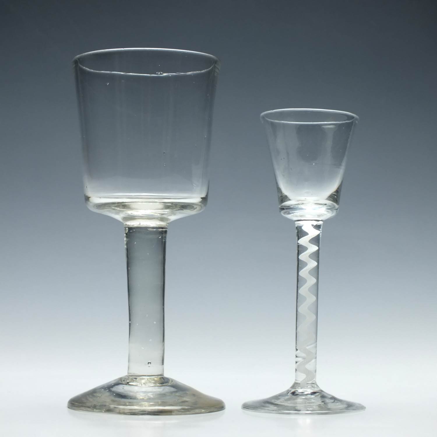 Rare 18th Century Plain Stem Wine Goblet c1750