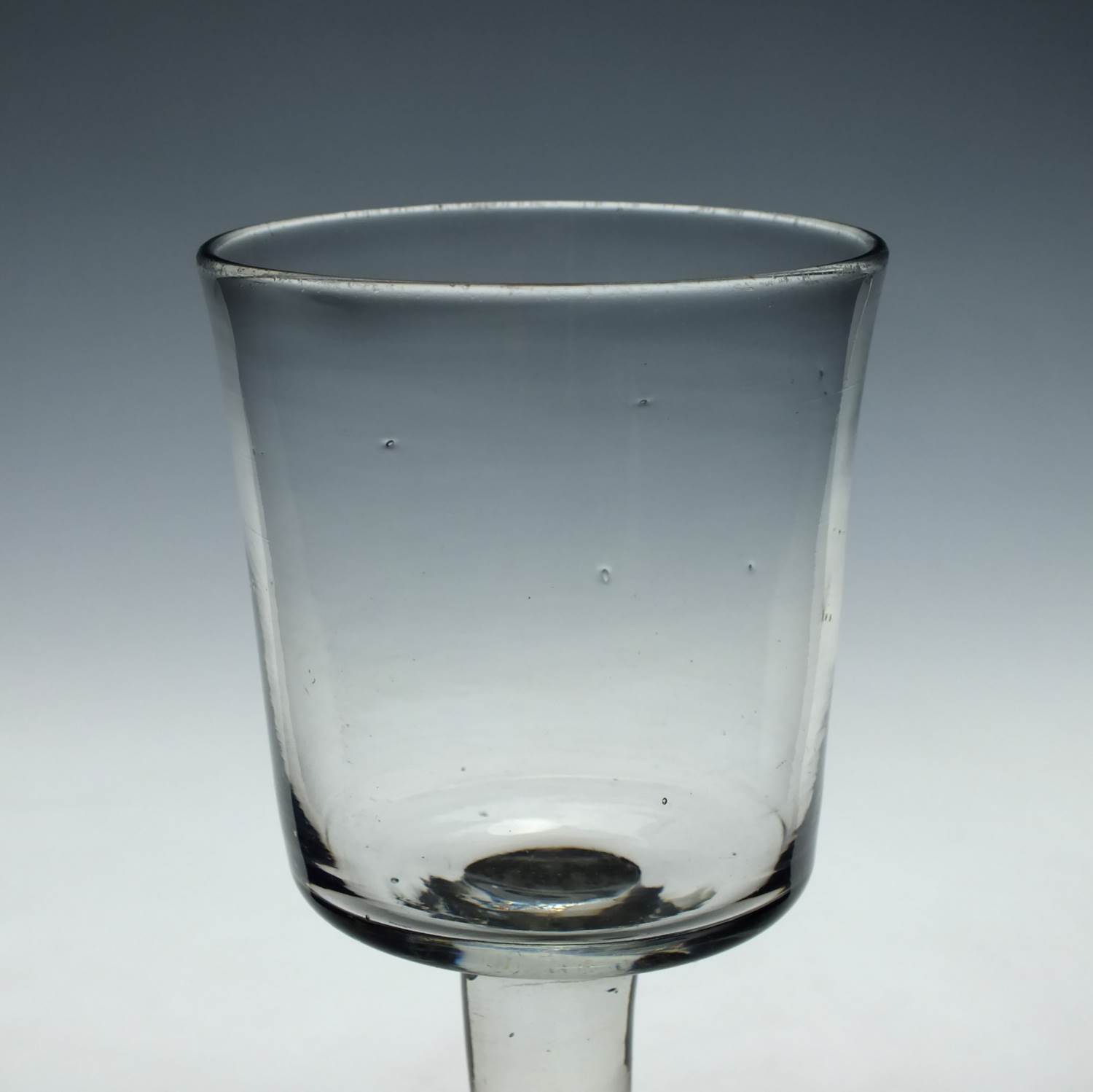 Rare 18th Century Plain Stem Wine Goblet c1750
