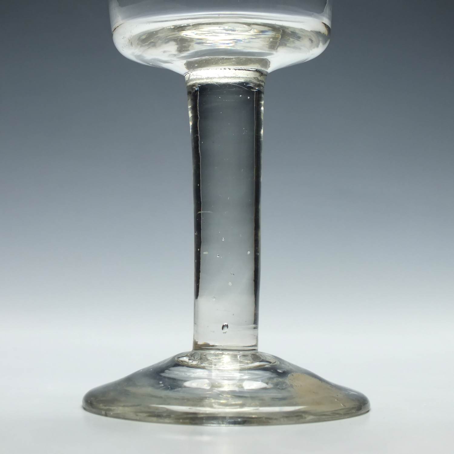 Rare 18th Century Plain Stem Wine Goblet c1750