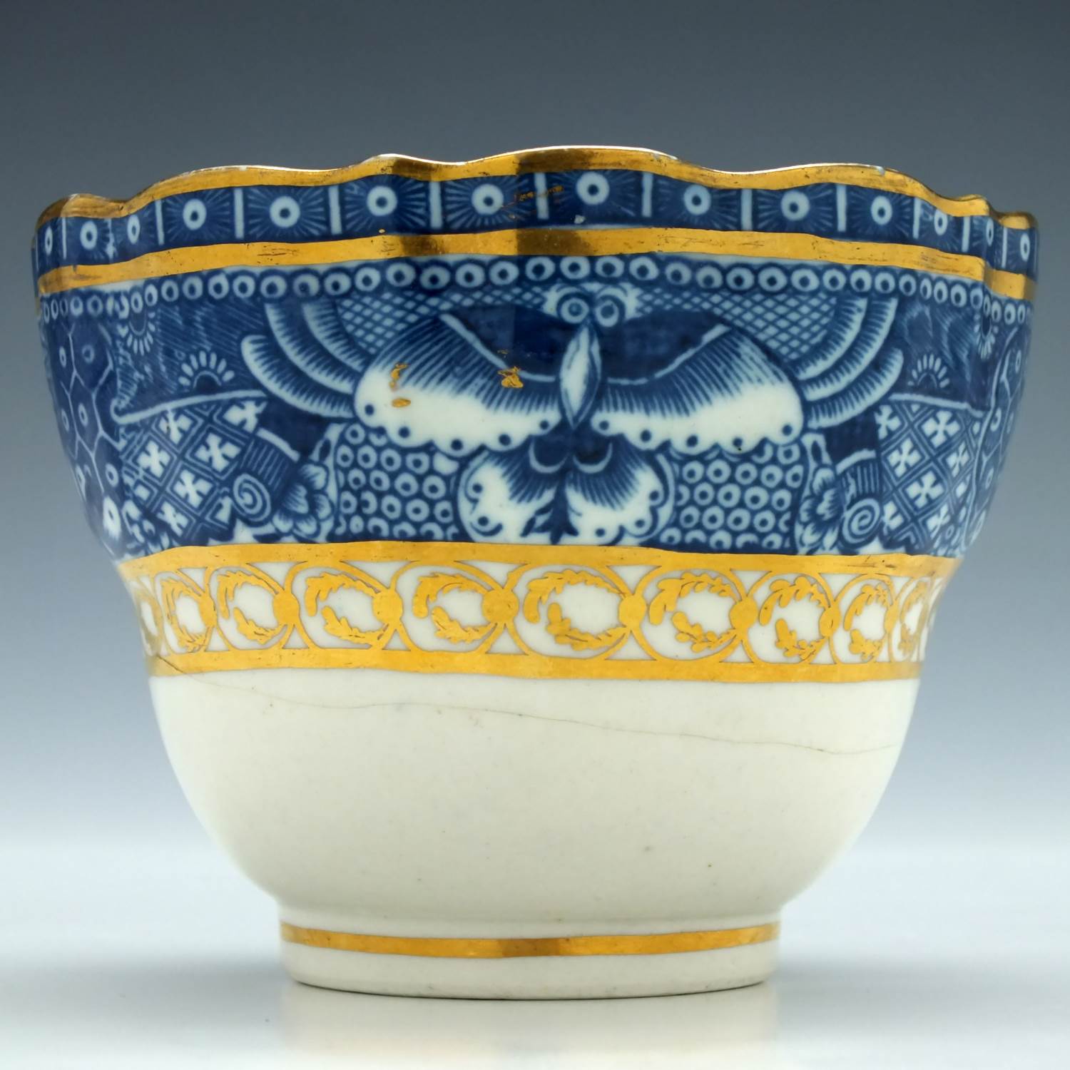Caughley Fitzhugh Border Pattern Sucrier c1790