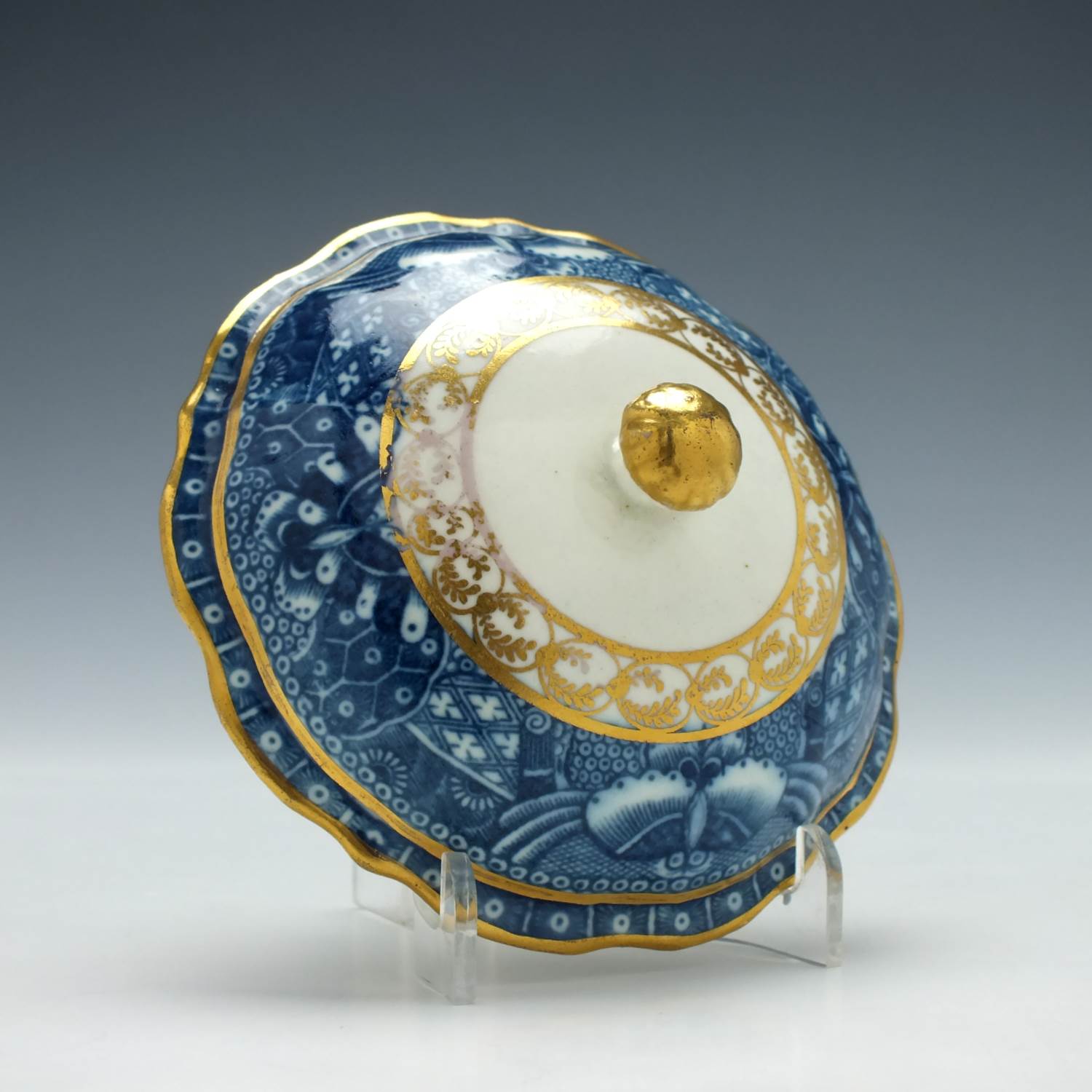 Caughley Fitzhugh Border Pattern Sucrier c1790