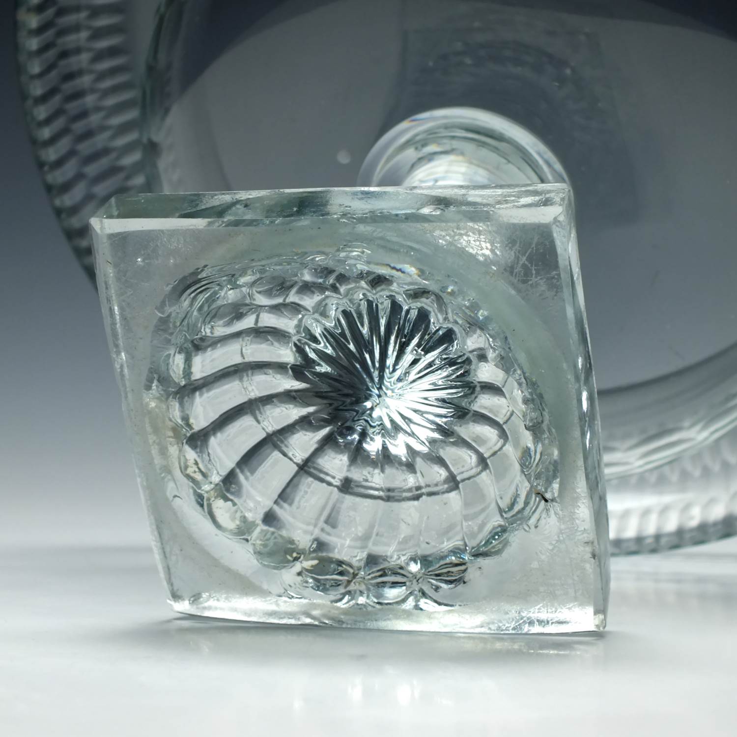 Irish Cut Glass Standing Bowl c1820