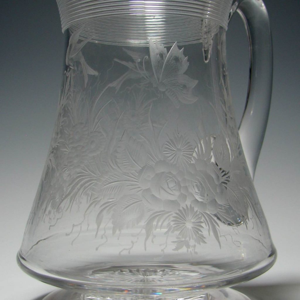 A Fine Engraved Victorian Pint Tankard c1880