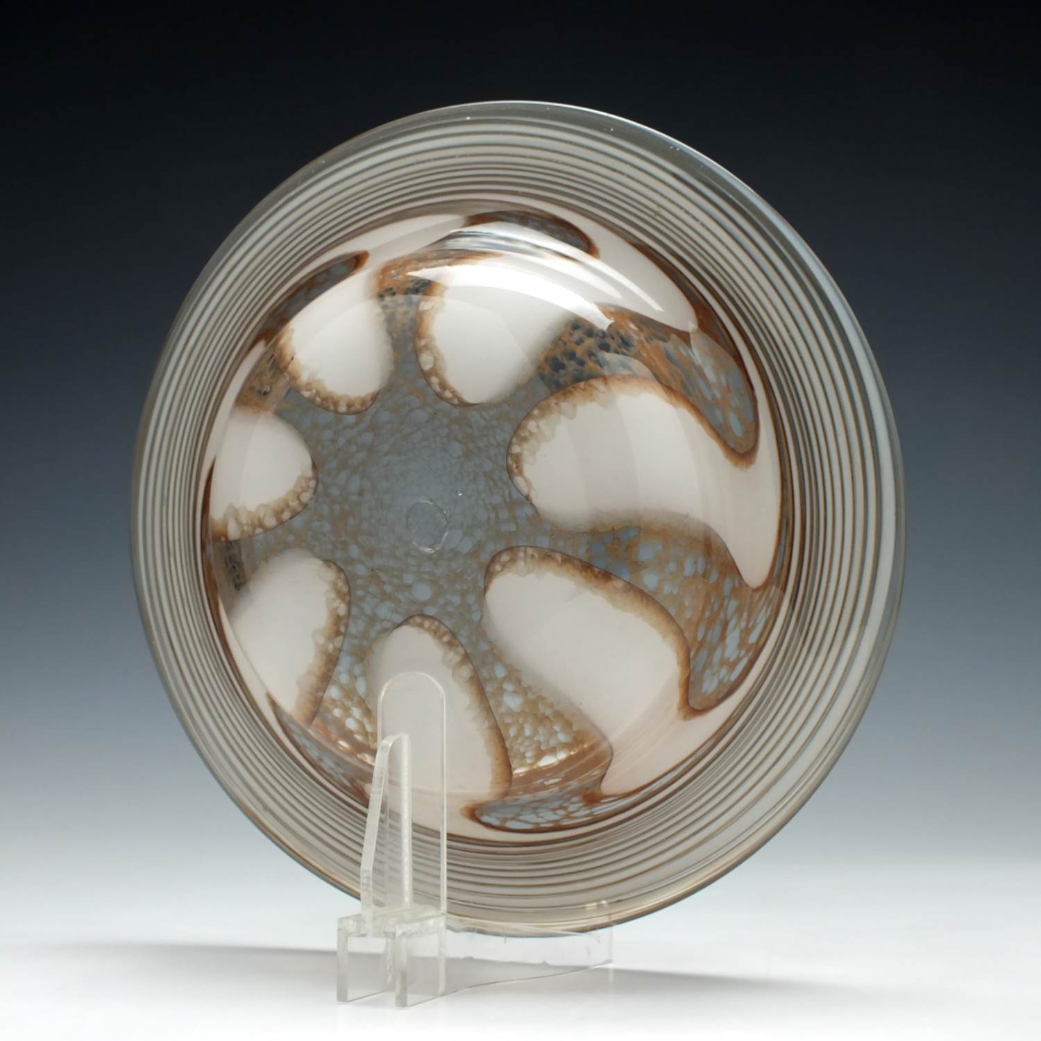 Signed Anthony Stern Glass Bowl