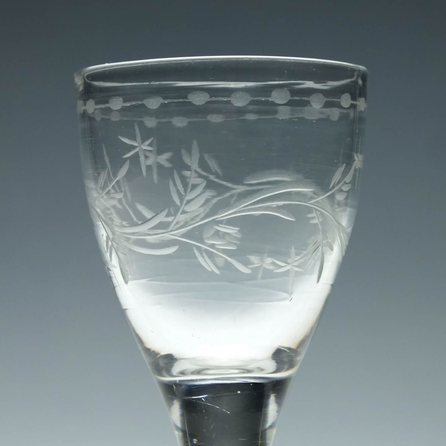 Engraved Georgian Gin Glass c1770 - 18th century Georgian glass, 19th ...