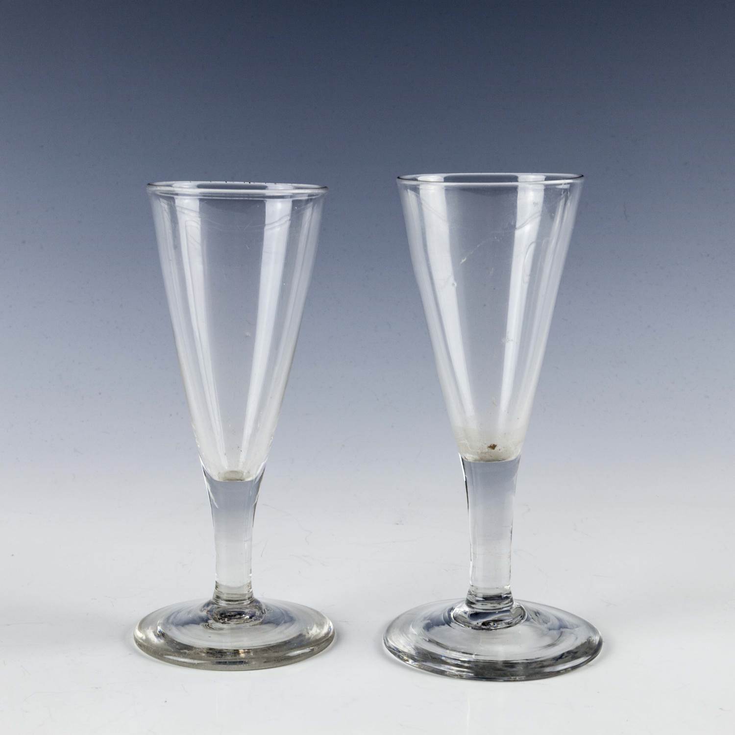 Two Georgian Ale Glasses c1780