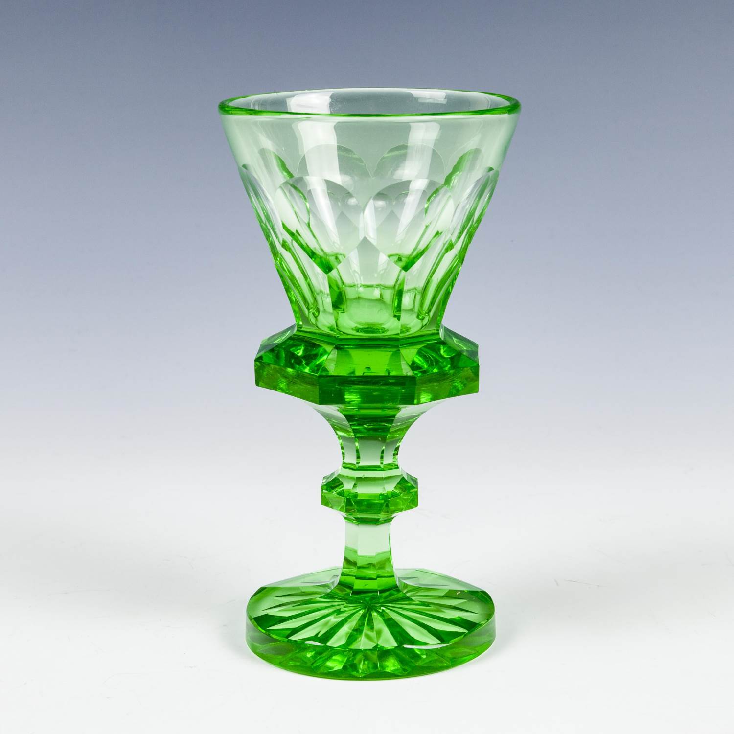 Victorian Chromium Green Wine Glass c1870