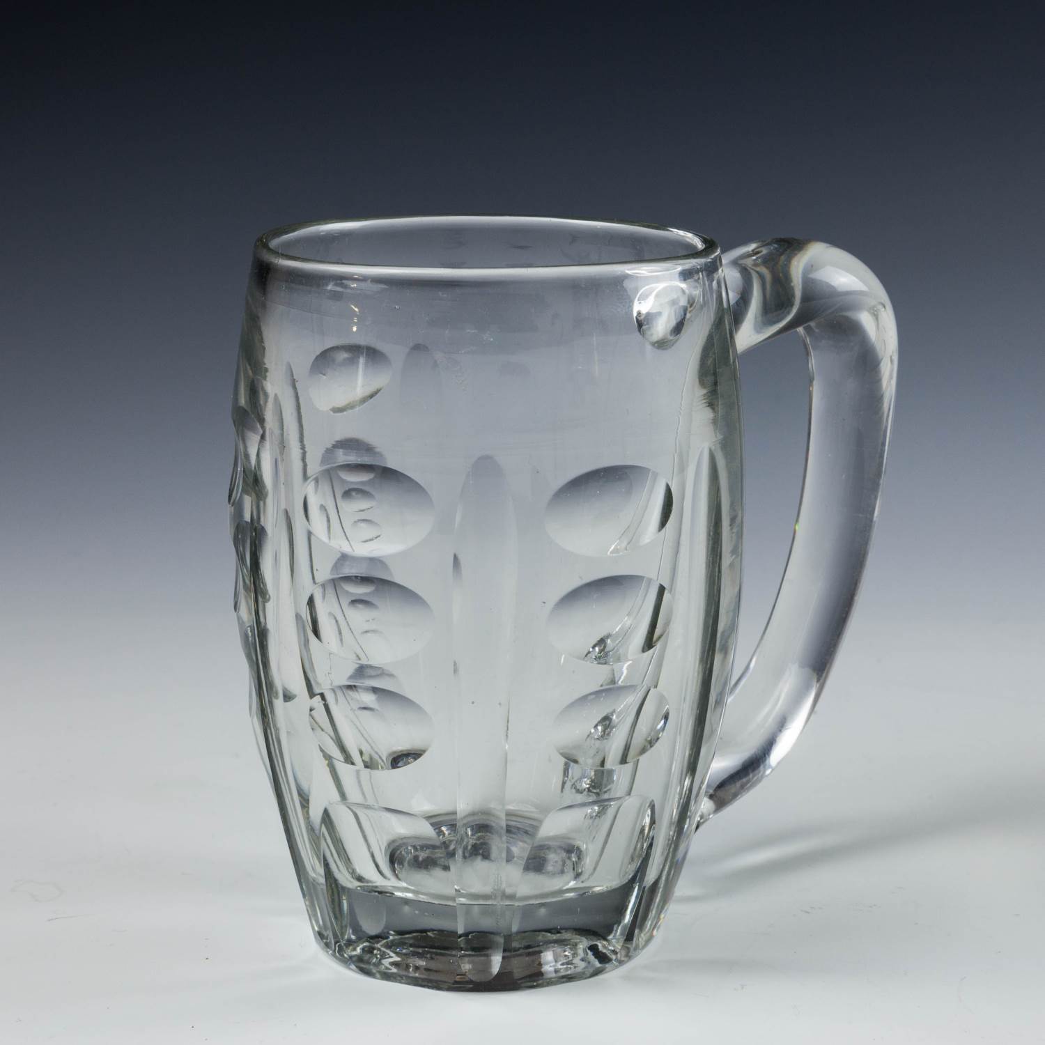 Two Victorian Glass Tankards c1870