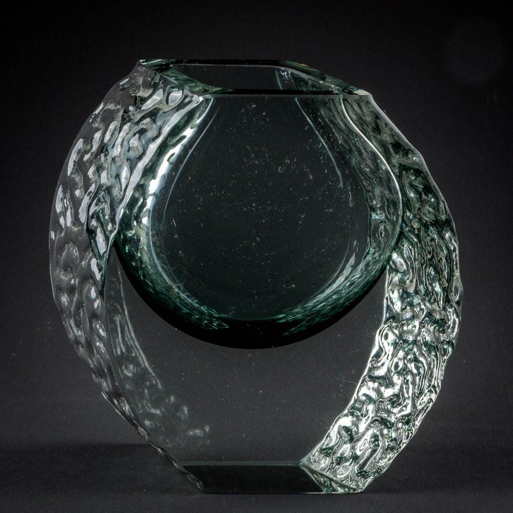 Alessandro Mandruzzato Sommerso Textured Ice Vase