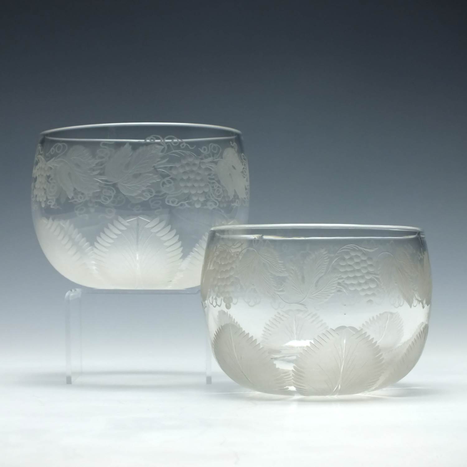 Four Victorian Finger Bowls ( Two Shown) c1860