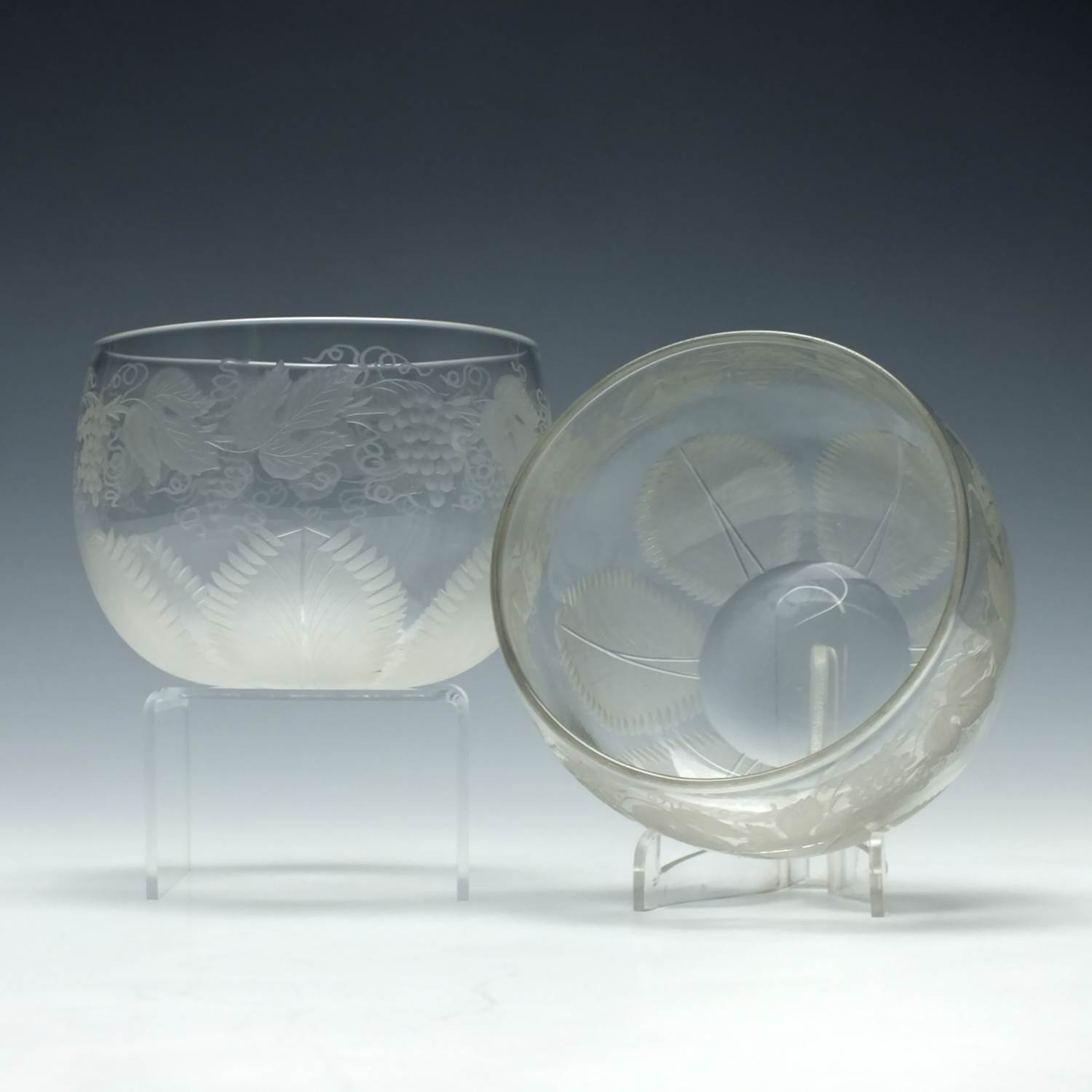 Four Victorian Finger Bowls ( Two Shown) c1860