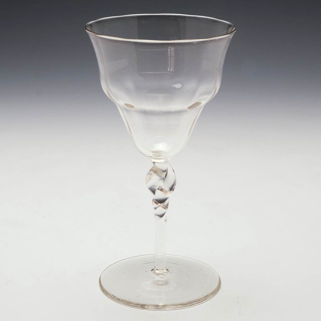 A Set of Eight James Powell & Sons Red Wine Glasses c1880/90