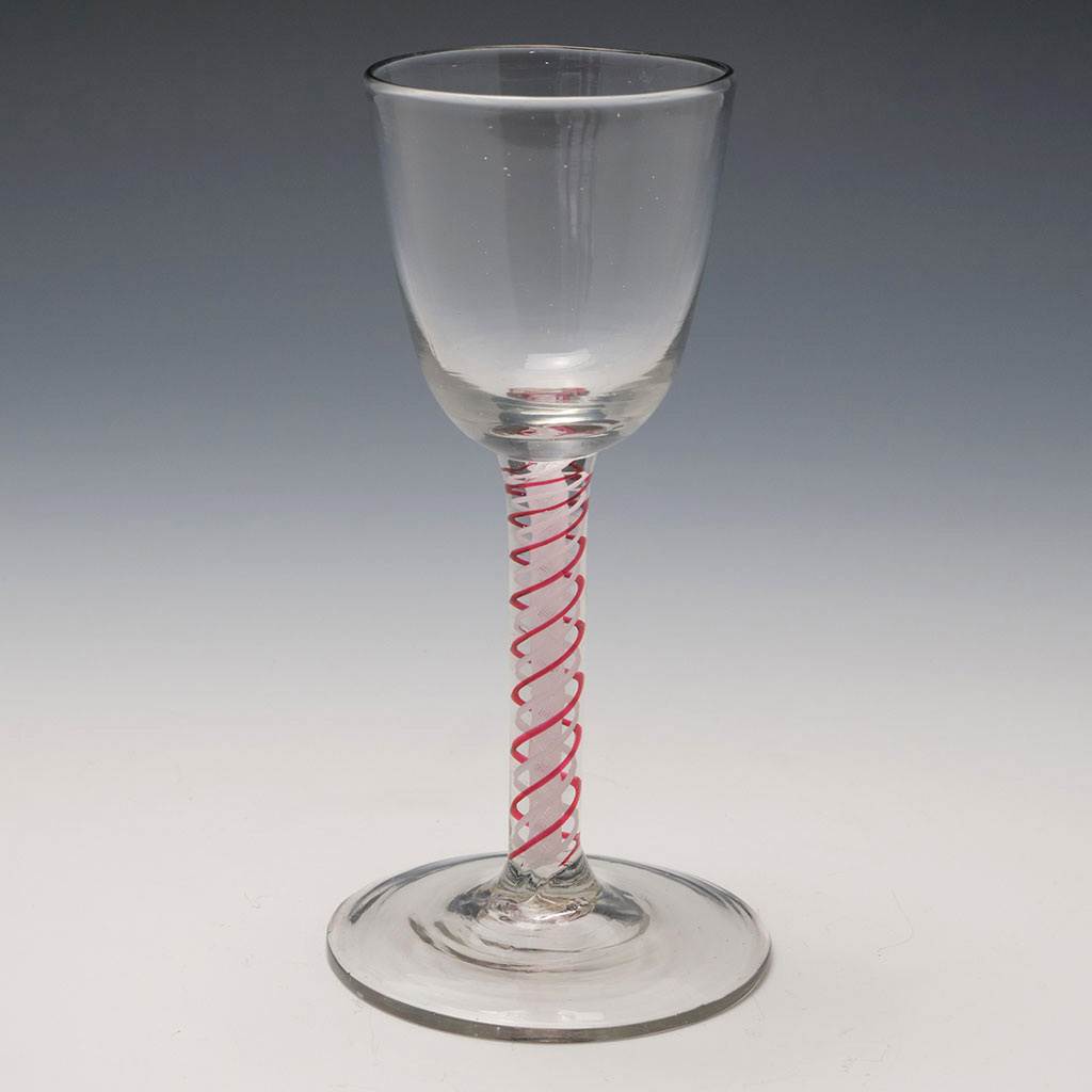 Dutch Colour Twist Wine Glass c1780