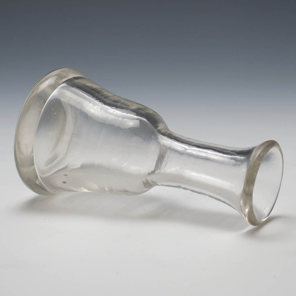 Victorian Glass Bell Shaped Half Gill Sprit Measure c1870