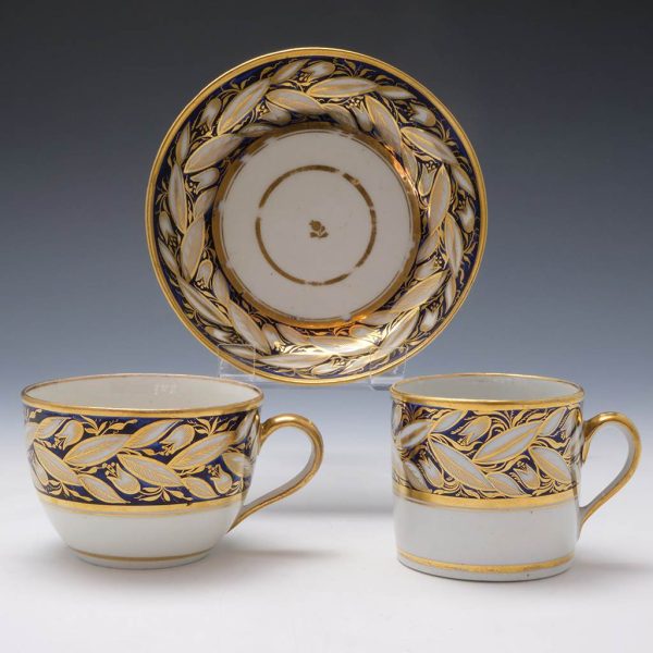 New Hall Porcelain Trio Pattern 540 1795-1800