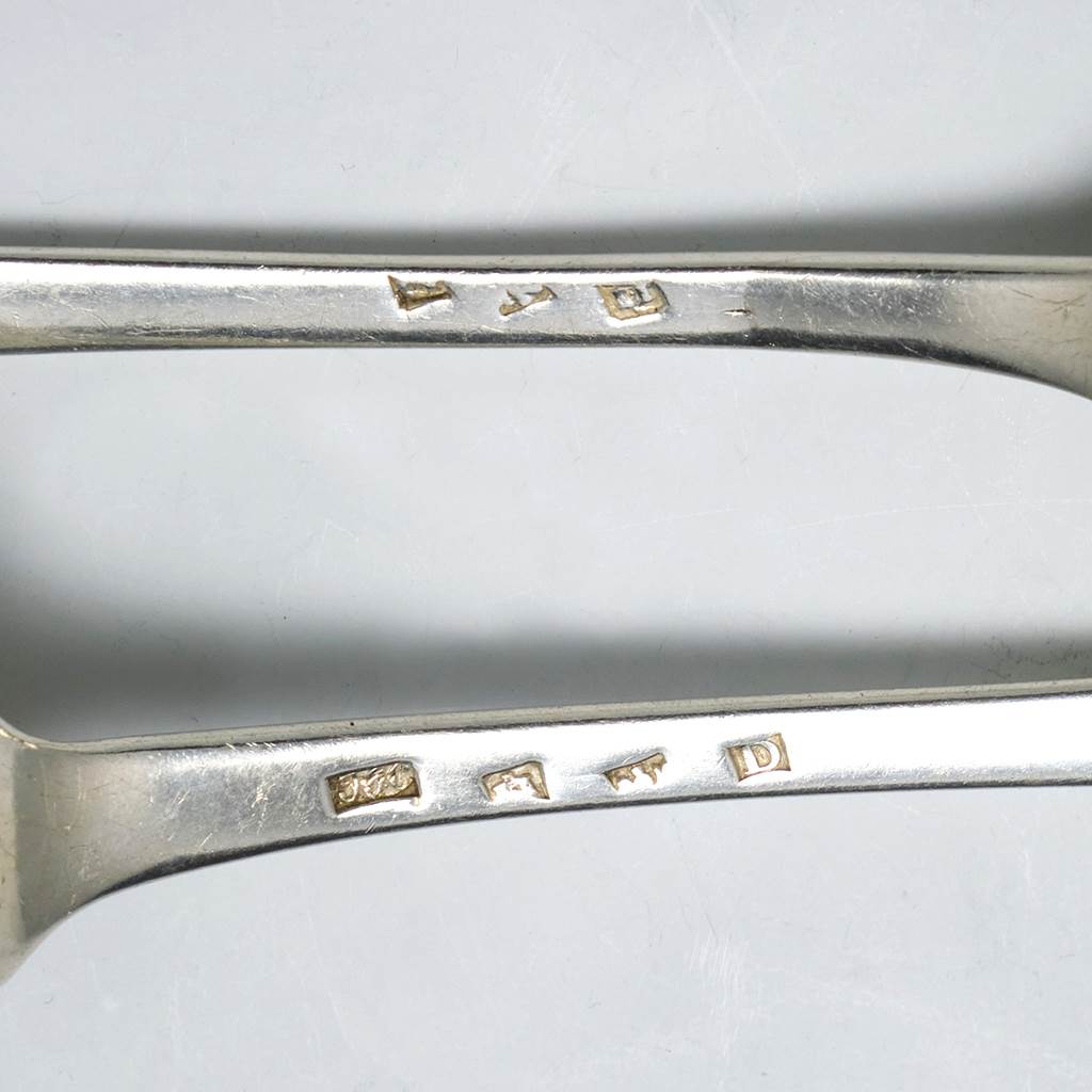 Pair George III Scottish Silver Table Spoons James Hewitt Edinburgh 1783