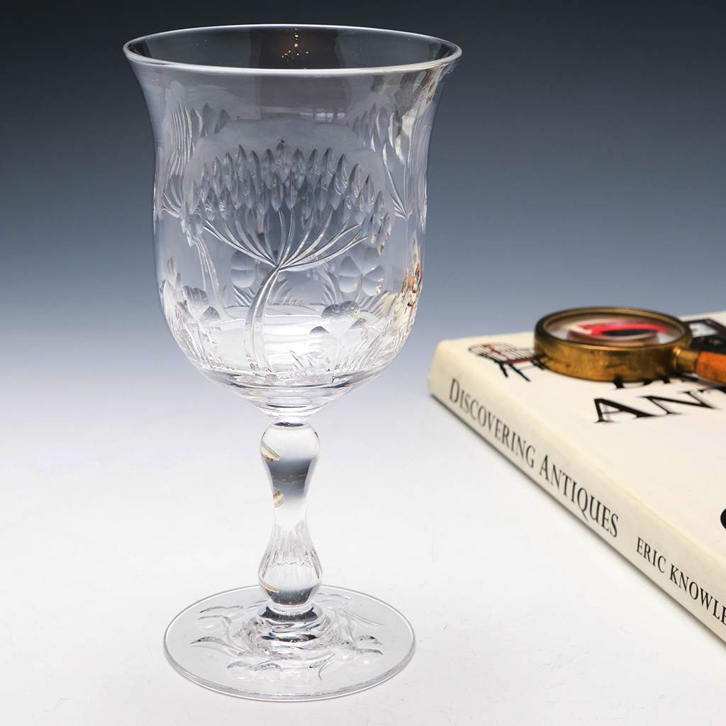 English Rock Crystal Goblet c1900