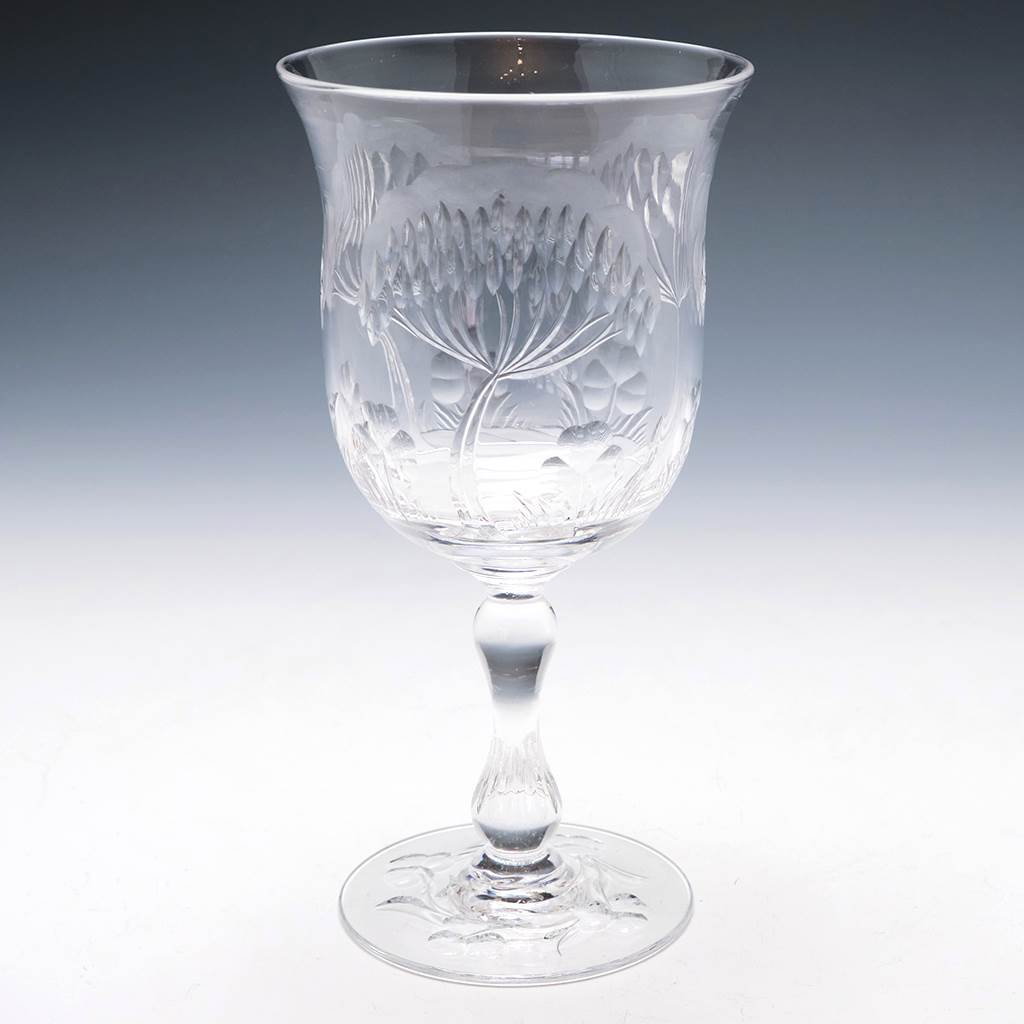 English Rock Crystal Goblet c1900